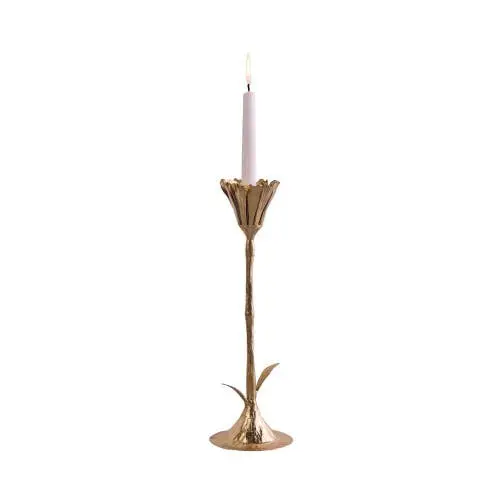 BE HOME Floral Candleholder - Gold