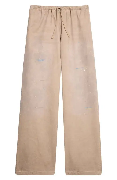 Acne Studios Plott Peached Washed Twill Wide Leg Pants