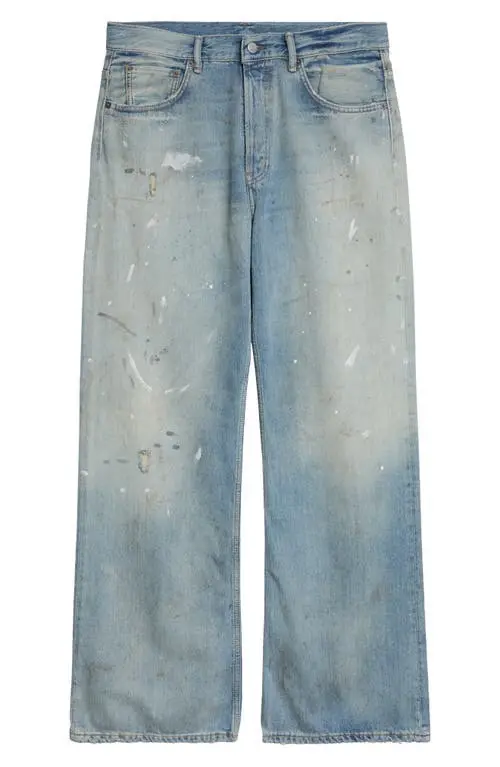 Acne Studios Trafalgar Paint Splatter Wide Leg Jeans