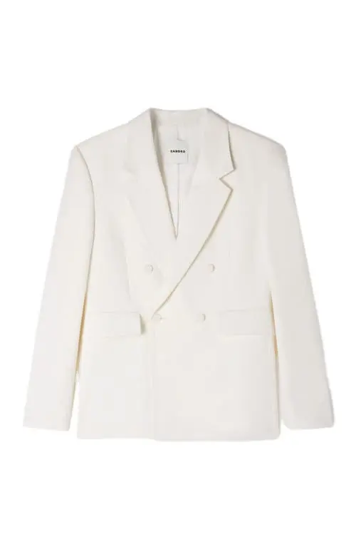 Sandro Double-breasted Linen Suit Jacket