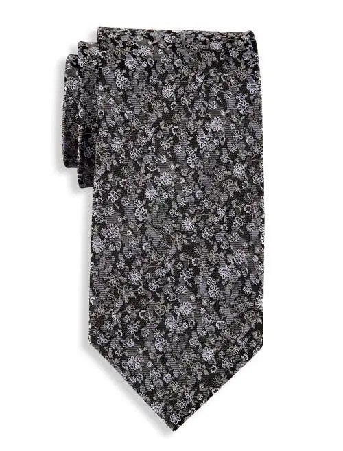 SYNRGY BY DXL Mini Camo Floral Print Neck Tie - Black