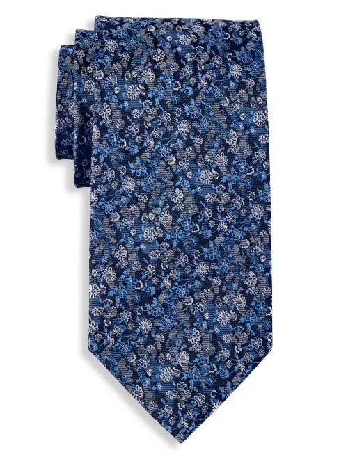 SYNRGY BY DXL Big & Tall Mini Camo Floral Print Tie - Blue