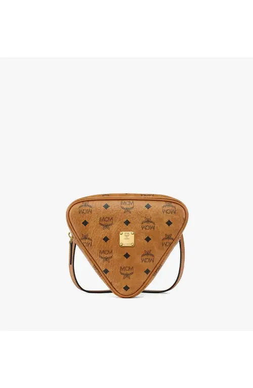 Mcm Visetos Monogram Tambourine Pouch - Cognac