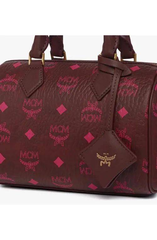 Mcm Lanyard Id Card Holder In Embossed Monogram Leather
