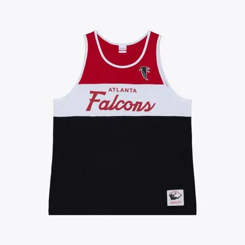 Mitchell & Ness Red Atlanta Falcons Head Coach Tank Top - Black