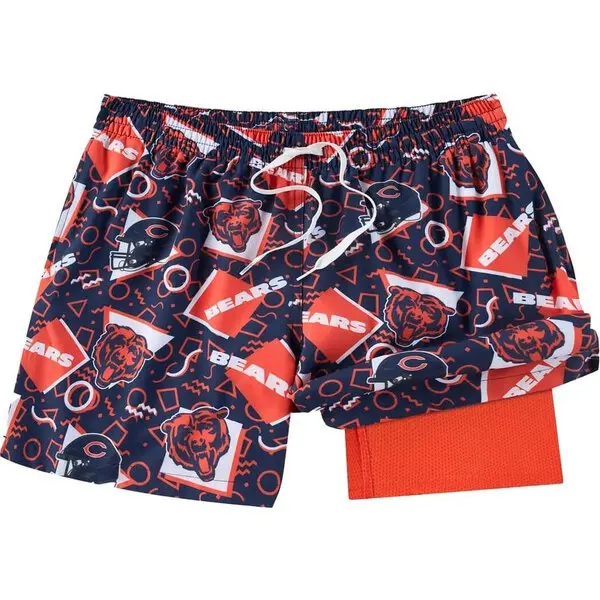 CHUBBIES Chicago Bears Classic Lined Swim Trunks - Navy
