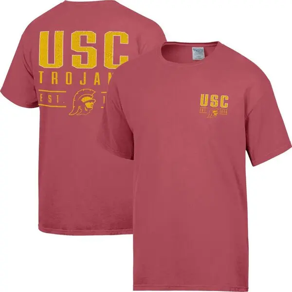 COMFORTWASH Usc Trojans Big Name T-shirt - Cardinal