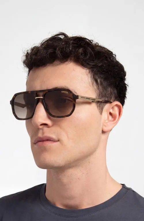 Carrera Eyewear Victory 58mm Gradient Rectangular Sunglasses - Havana/brown Sf