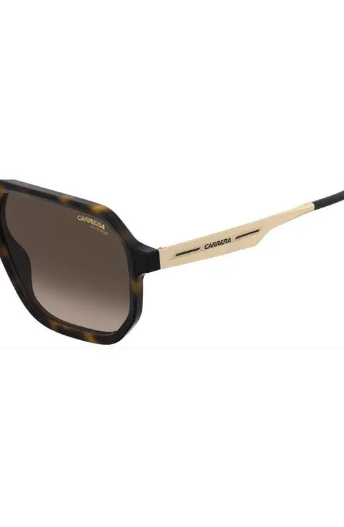 Carrera Eyewear Victory 58mm Gradient Rectangular Sunglasses - Havana/brown Sf