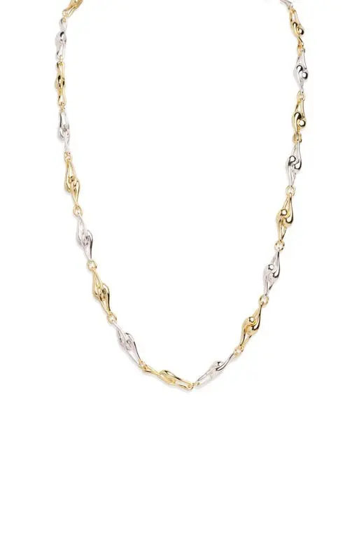 Argento Vivo Fluid Link Necklace - Two Tone