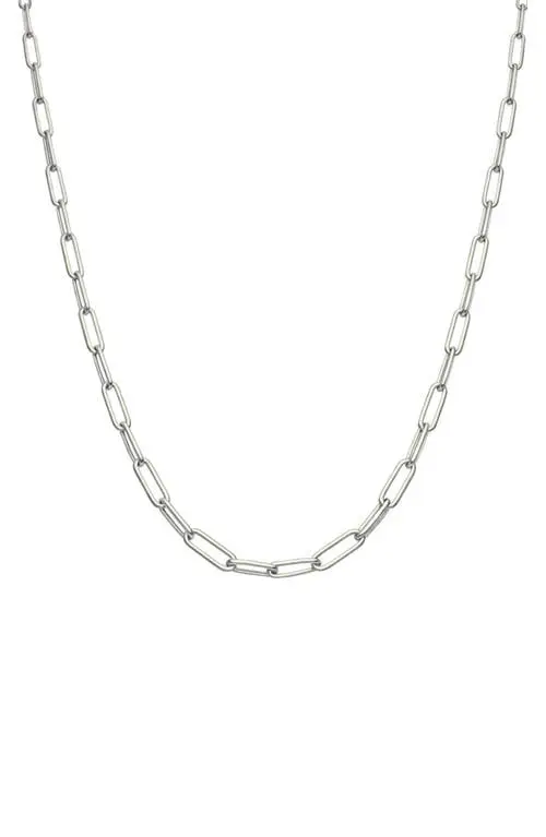 Argento Vivo Paperclip Chain Necklace - Silver