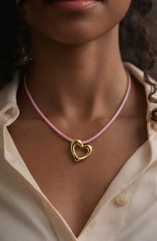 Argento Vivo Open Heart Pendant Necklace