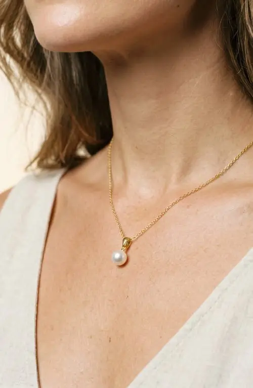Argento Vivo Faux Pearl Pendant Necklace