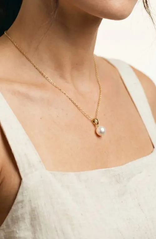 Argento Vivo Faux Pearl Pendant Necklace
