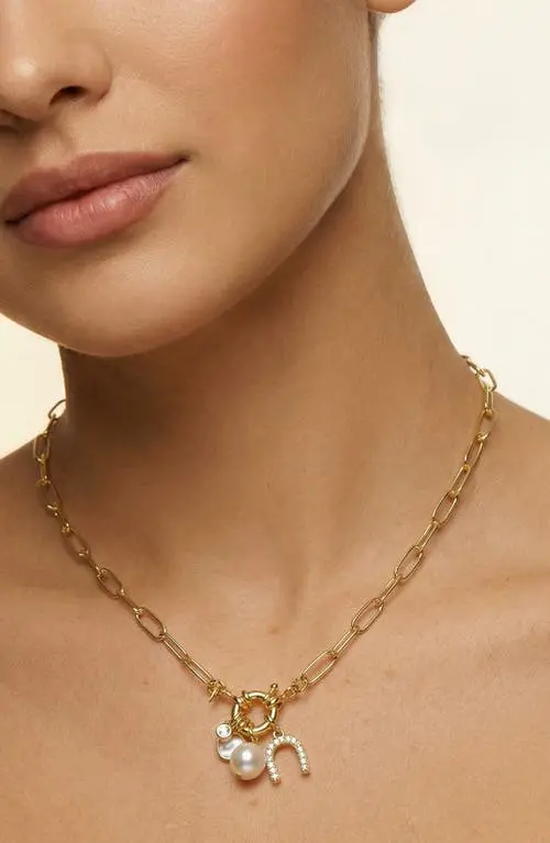 Argento Vivo Paperclip Charm Necklace