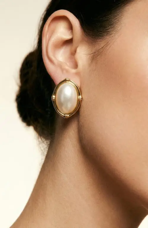 Argento Vivo Mother-of-pearl Shield Earrings