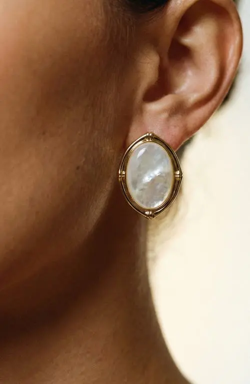 Argento Vivo Mother-of-pearl Shield Earrings