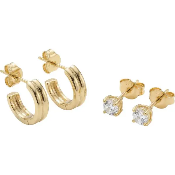Argento Vivo Set Of 2 Earrings - Gold