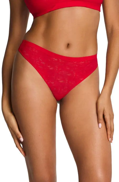 Spanx Spanxsupersmooth® Day To Date Night Lace Thong - Spanx Red
