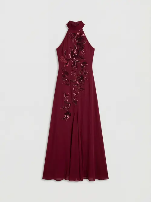 Karen Millen Embellished Halterneck Maxi Dress
