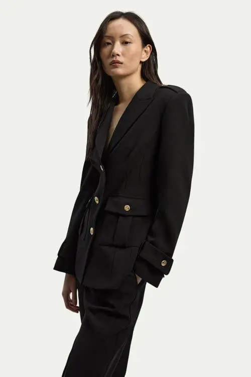 Karen Millen Petite Military Single Breasted Blazer