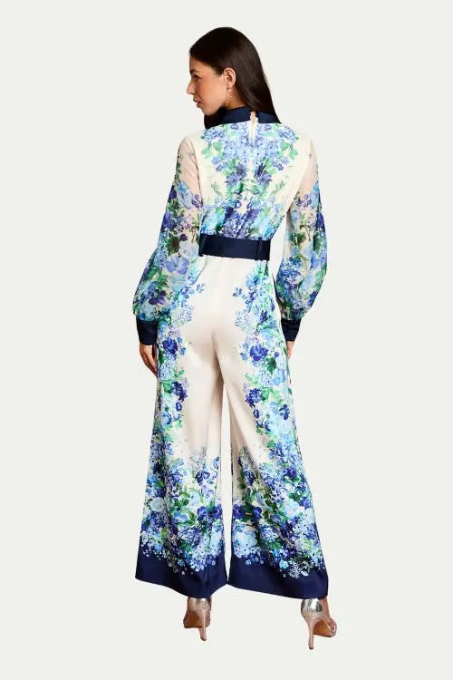Coast Long Sleeve Placement Print Jumpsuit