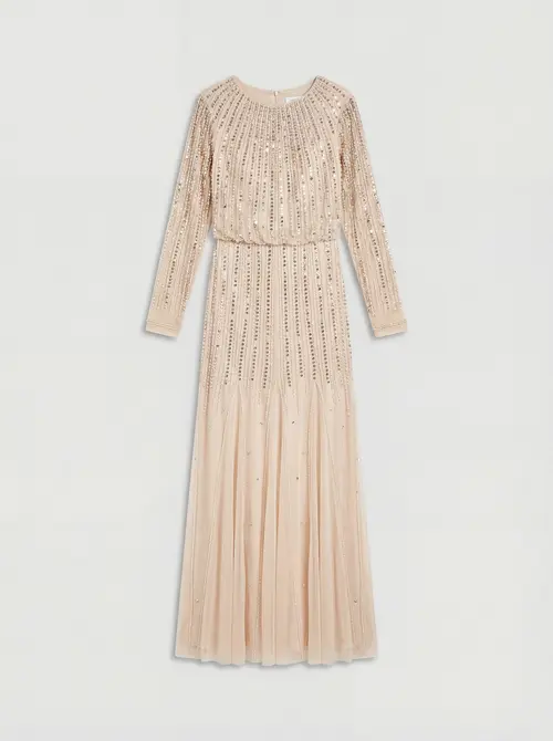 Coast Embellished Long Sleeve Maxi Dress