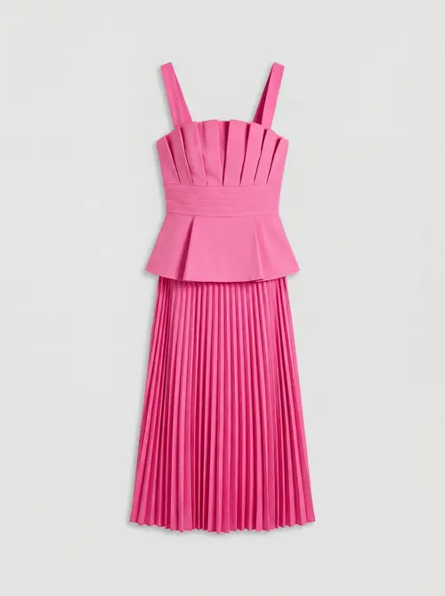 Coast Bow Shoulder Peplum Midi Dress
