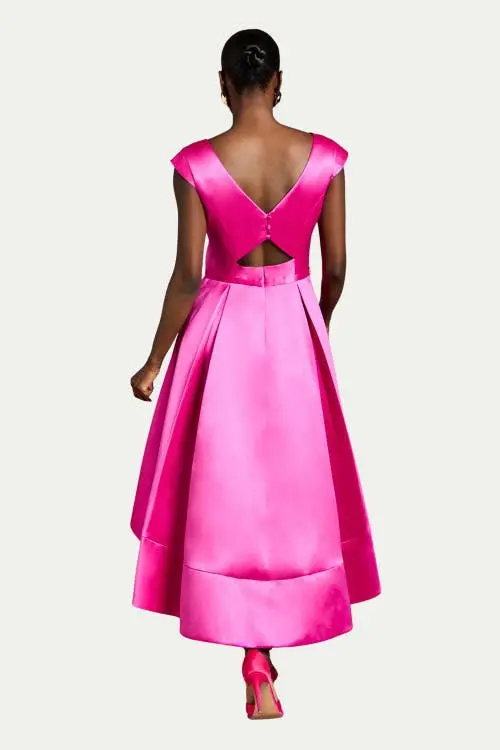 Coast Twill High-low Midi Dress