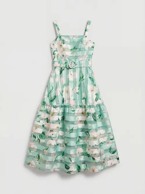 Coast Burnout Organza Midi Dress