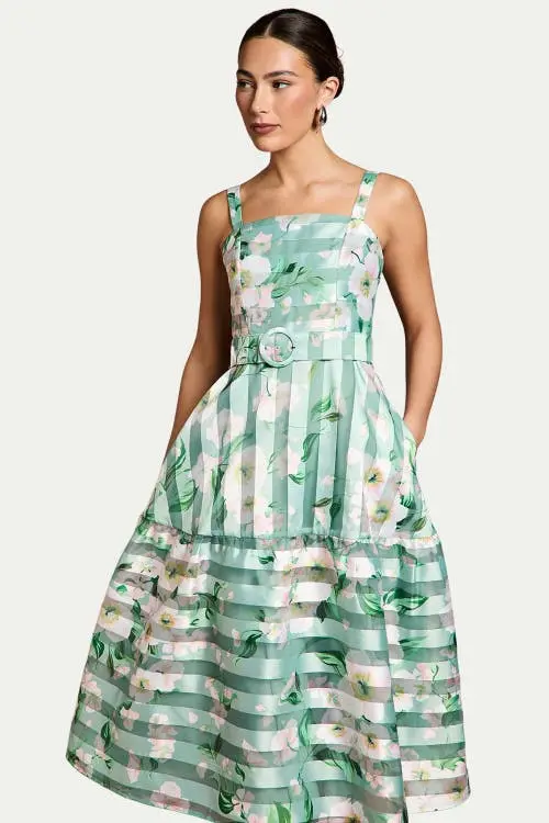 Coast Burnout Organza Midi Dress