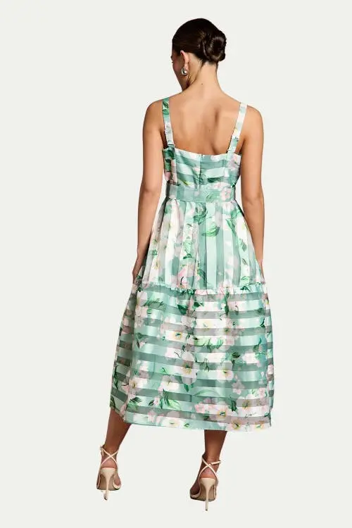 Coast Burnout Organza Midi Dress