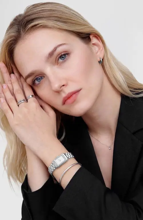 DANIEL WELLINGTON Bound Mini Tank Bracelet Watch - Silver-tone