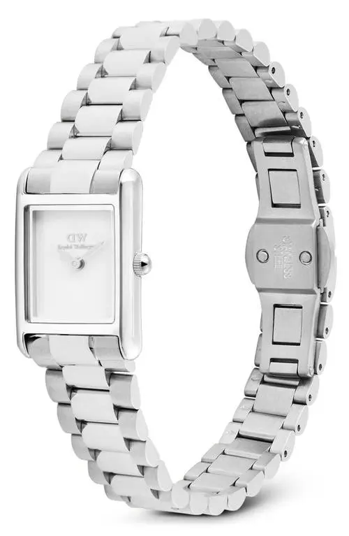 DANIEL WELLINGTON Bound Mini Tank Bracelet Watch - Silver-tone