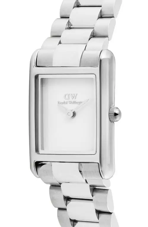 DANIEL WELLINGTON Bound Mini Tank Bracelet Watch - Silver-tone