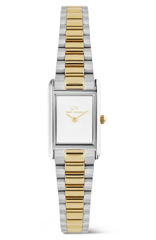 DANIEL WELLINGTON Bound Mini Tank Bracelet Watch - Silver-tone