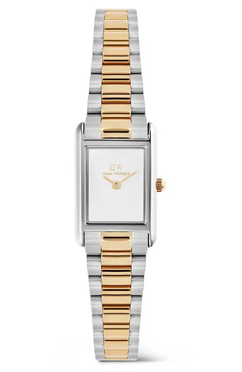 DANIEL WELLINGTON Bound Mini Tank Bracelet Watch - Silver-tone