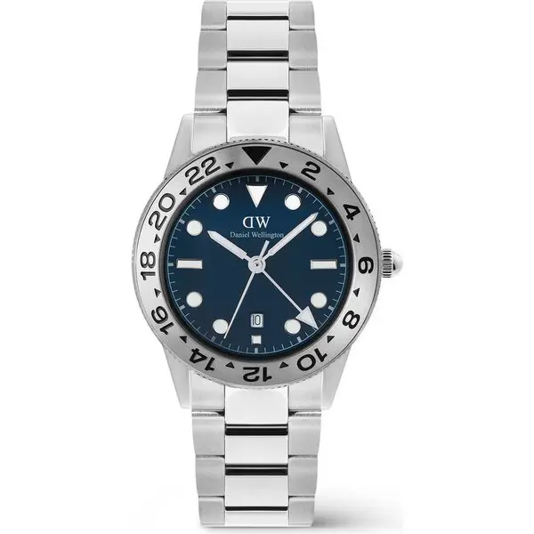 DANIEL WELLINGTON Stainless Steel Gmt Bracelet Watch - Silver-tone