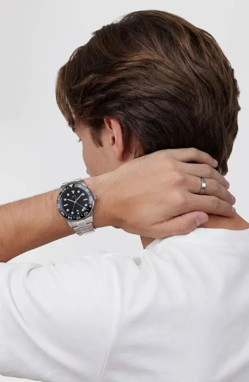 DANIEL WELLINGTON Ceramic Bezel Gmt Bracelet Watch - Silver-tone