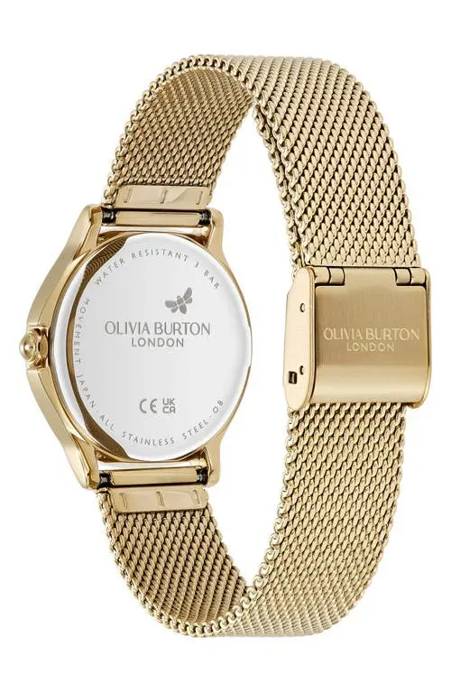 OLIVIA BURTON Classic Bee Mesh Strap Watch