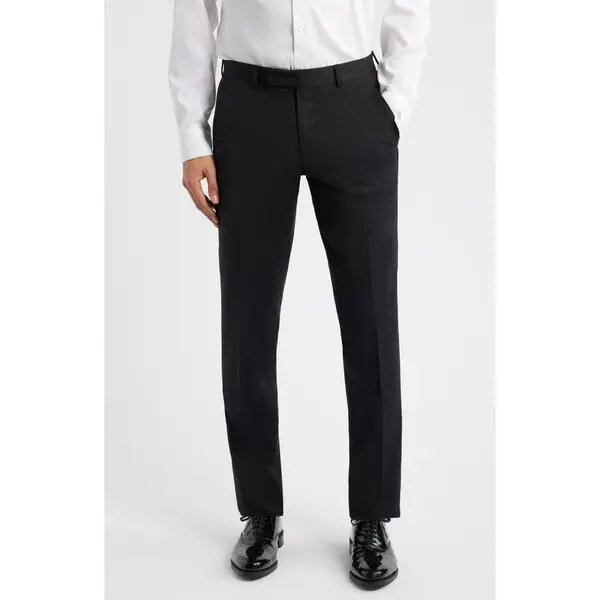 ALLSAINTS Ryder Slim Fit Stretch Wool Tuxedo Pants - Black
