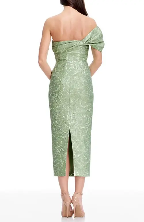 Dress The Population Cyprus Metallic Floral Jacquard Sheath Dress