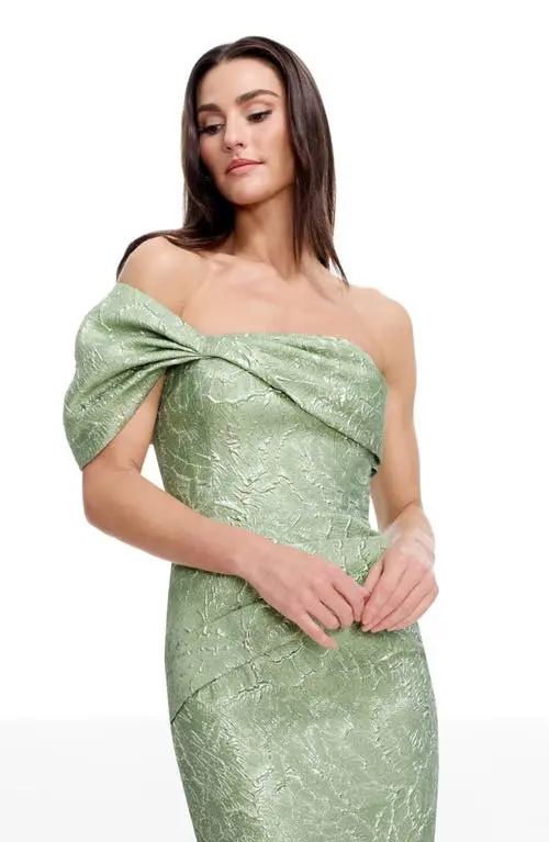 Dress The Population Cyprus Metallic Floral Jacquard Sheath Dress