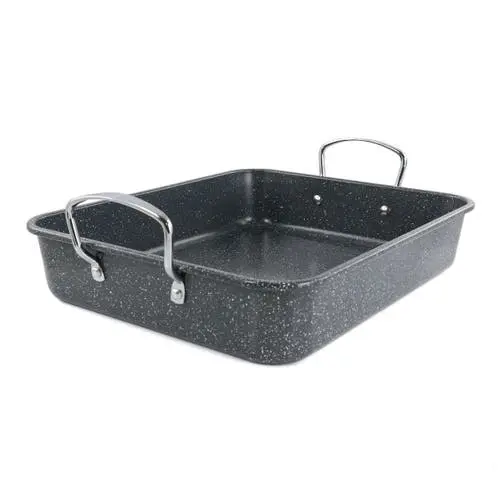 KENMORE 16.5 Inch Large Carbon Steel Roaster With Rack