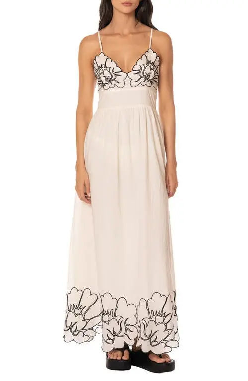 MAAJI Pendiente Isis Cotton Cover-up Maxi Dress - White