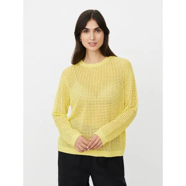MASAI COPENHAGEN Maforavine Open Knit Sweater - Lemonade