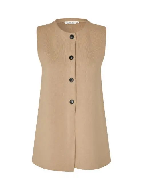 MASAI COPENHAGEN Malinbine Longline Sleeveless Cardigan