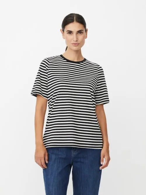 MASAI COPENHAGEN Striped Relaxed Fit T-shirt - Black