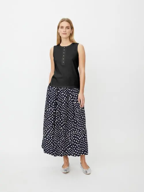 MASAI COPENHAGEN Sleeveless Henley Vest Top - Black