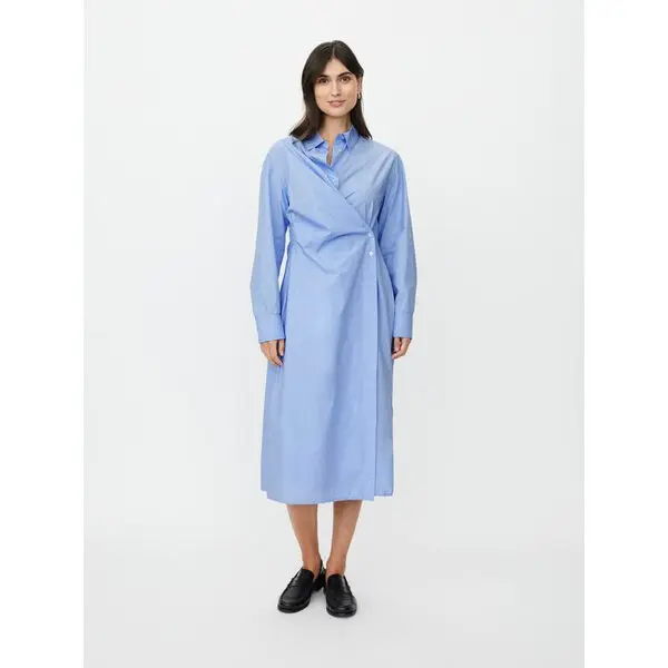 MASAI COPENHAGEN Maneylora Wrap Midi Shirt Dress - Hydrangea